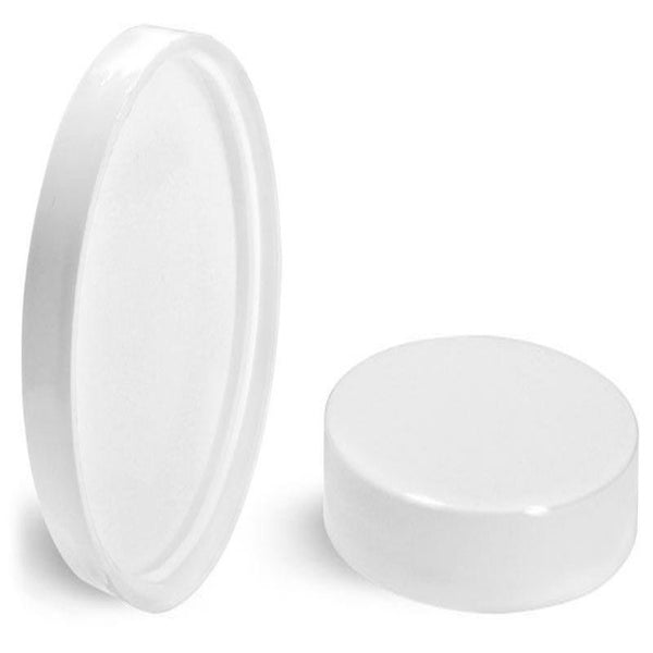 48-400 White Smooth Unlined Lid - Soap & More